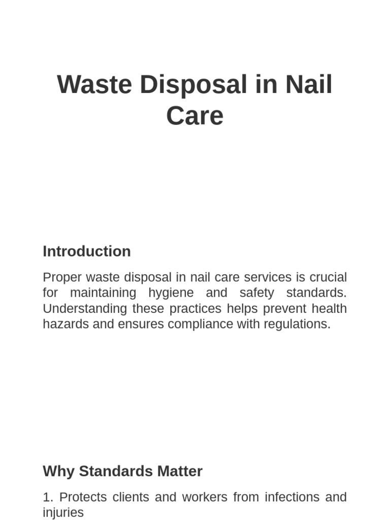 Nail Care Waste Disposal Guidelines | PDF