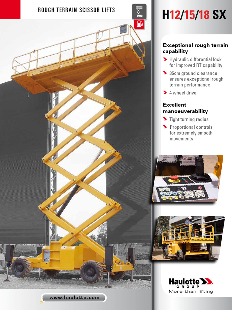 Haulotte H12!15!18SX Diesel Scissor Lift | PDF | Land Vehicles | Motor ...