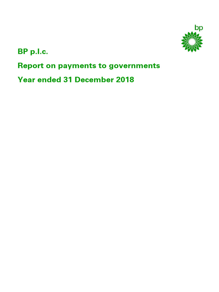 BP 2018 Government Payments Report | PDF | Dividend | Bp