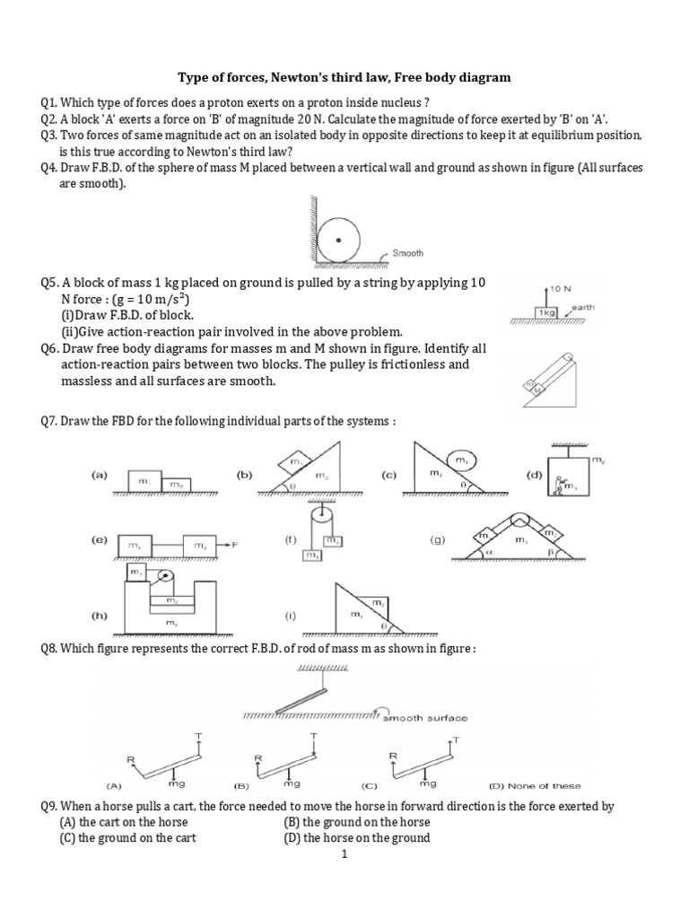 Physics - Newton's Third Law, Free Body Diagram14.07.2025 | PDF | Force ...