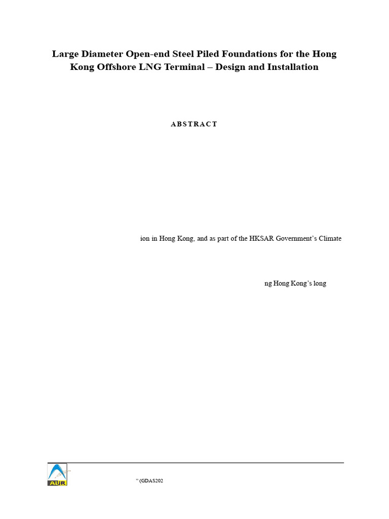 Offshore LNG Terminal Pile Foundation Design | PDF | Geotechnical ...