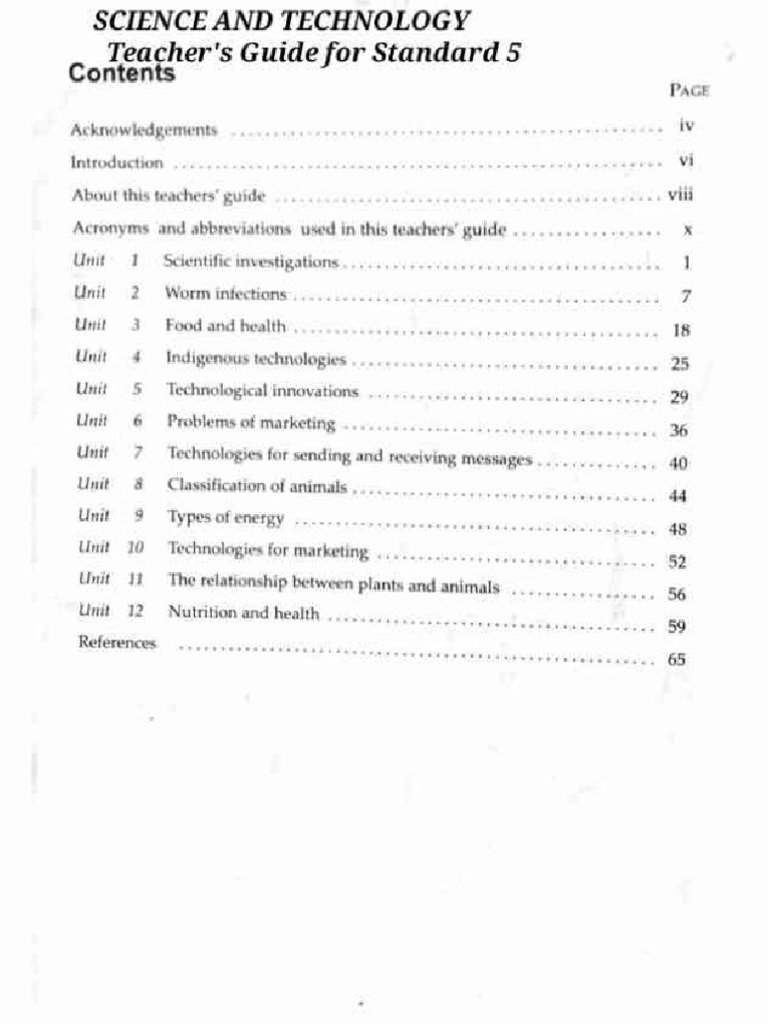 STD 5 Science TG-1 | PDF