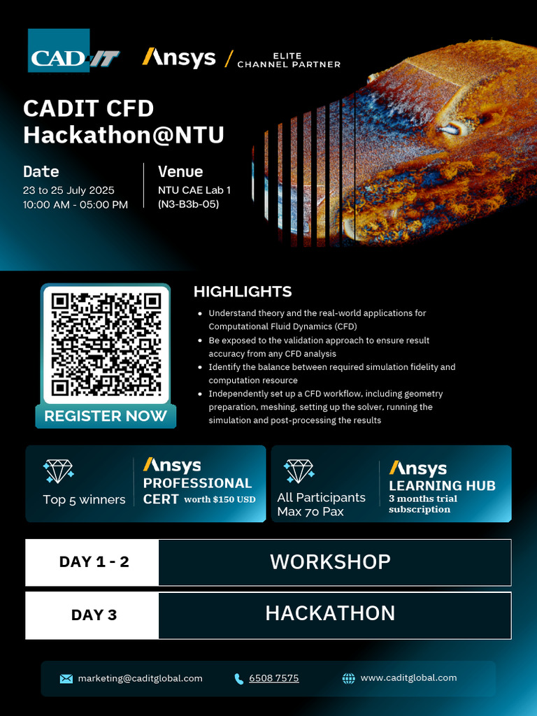 CADIT CFD Hackathon 2025 Flyer | PDF | Computational Fluid Dynamics | Simulation