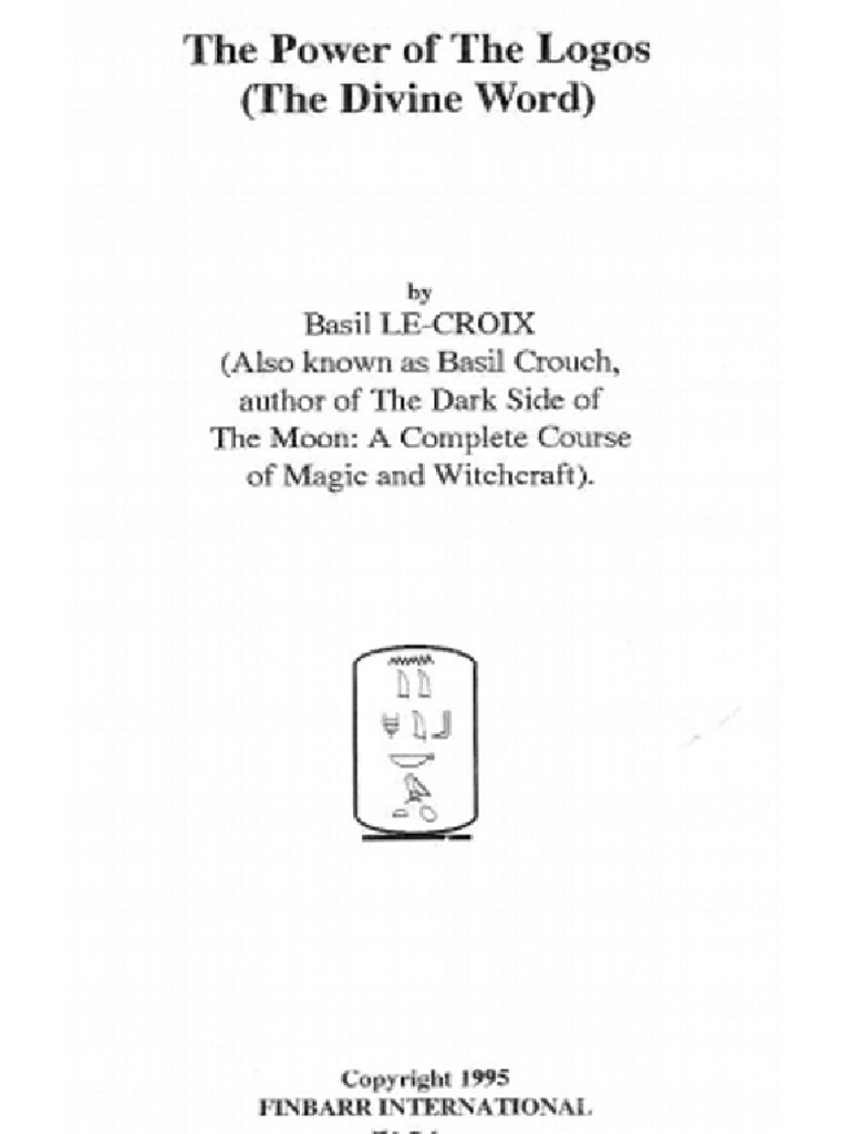 Power of The Logos 1 | PDF