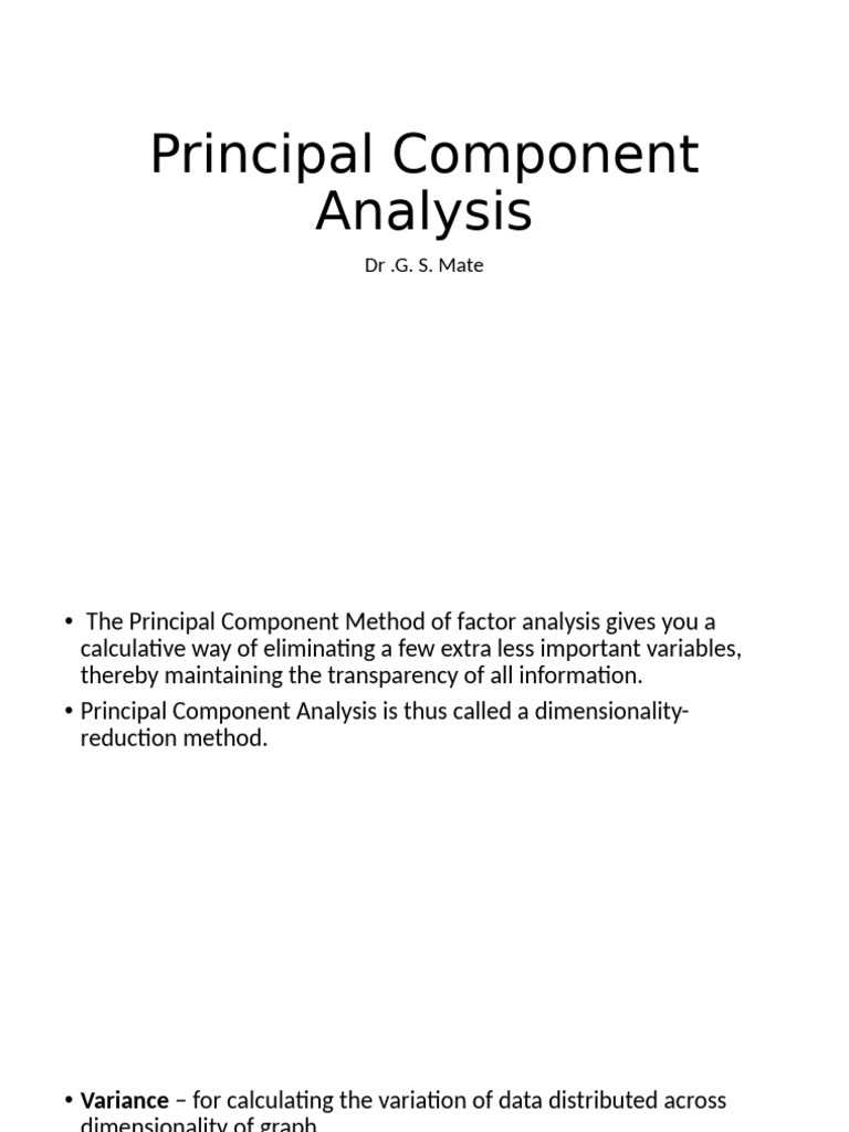 Principal Component Analysis Pdf