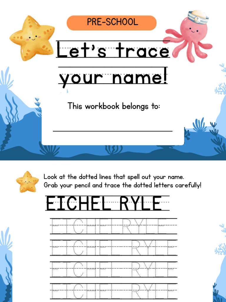 Tracing Line Worksheet in Colorful Illustrative Style | PDF