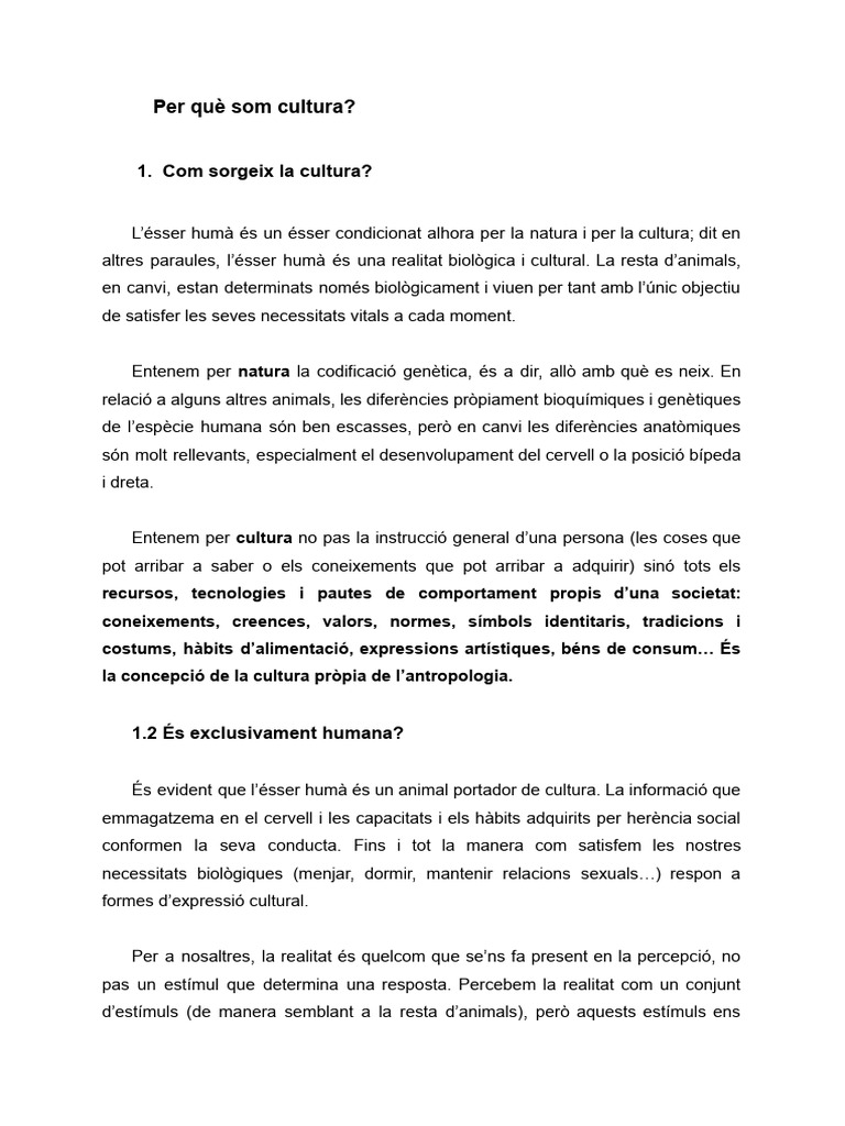 3.2 La Cultura Humana | PDF
