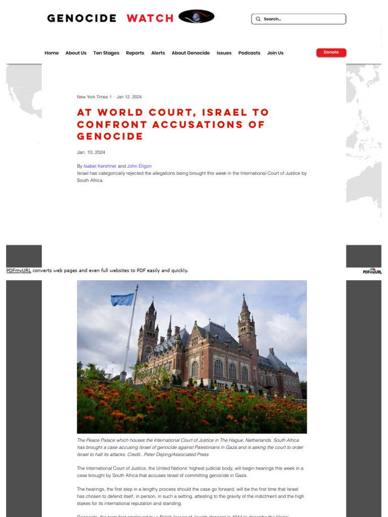 Israel Faces Genocide Accusations in Court | PDF | Israel | World Politics