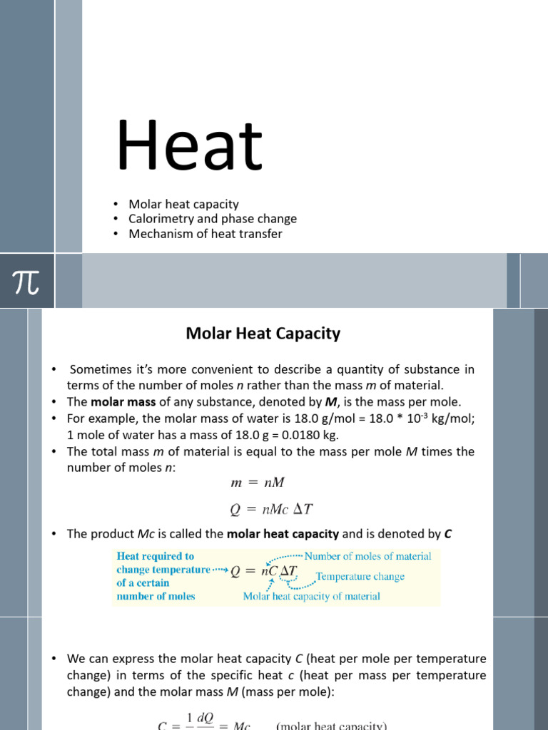 Molar Heat Capacity and Calorimetry Examples | PDF | Mole (Unit) | Heat