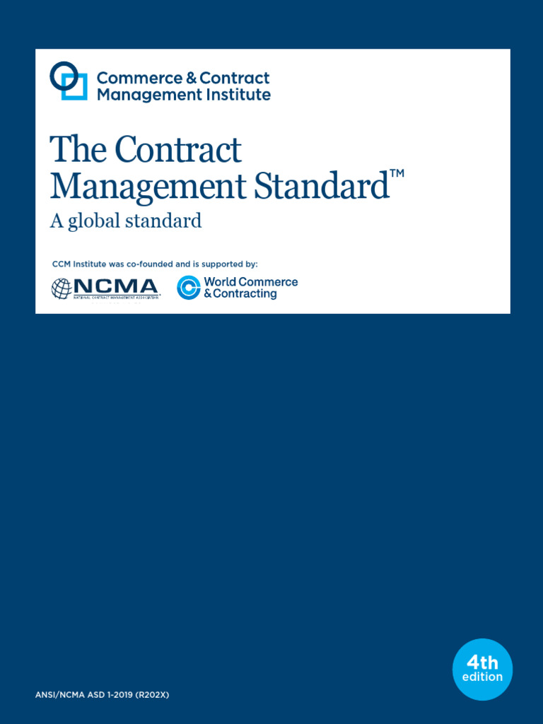 Contract Management Standard Overview | PDF | Procurement | Regulatory ...