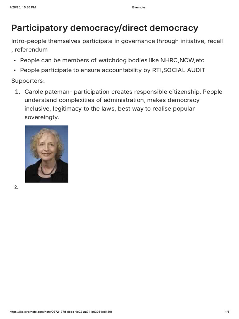 Direct Participation in Democracy | PDF