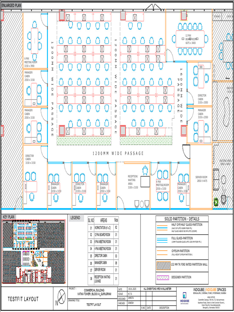 4F - Vatika Tower (A) - Testfit Layout - 18-01-2025 - 250118 - 213110 | PDF