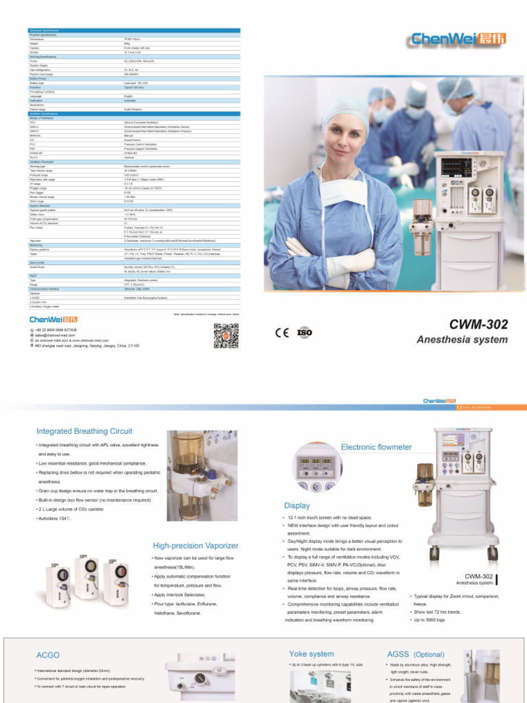 CWM-302-Anesthesia Machine | PDF