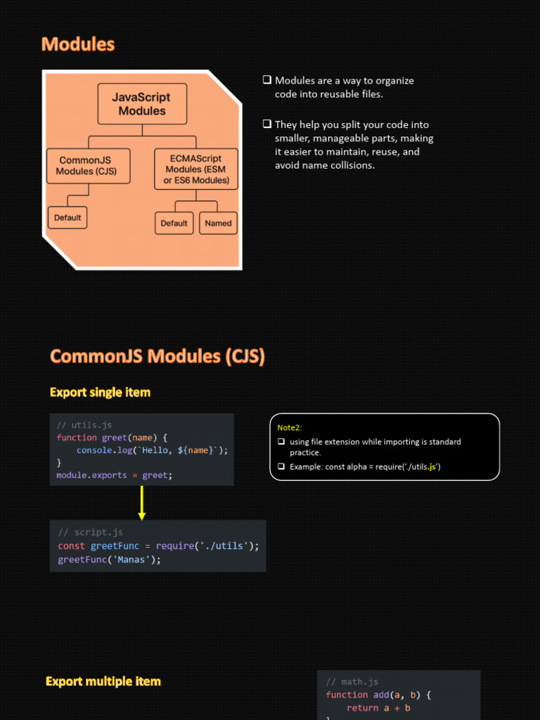 22 - Modules in Js | PDF