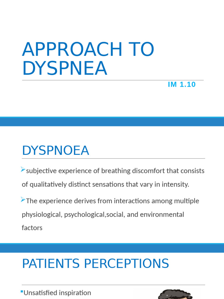 Understanding Dyspnea: Causes & Management | PDF | Respiratory Diseases ...