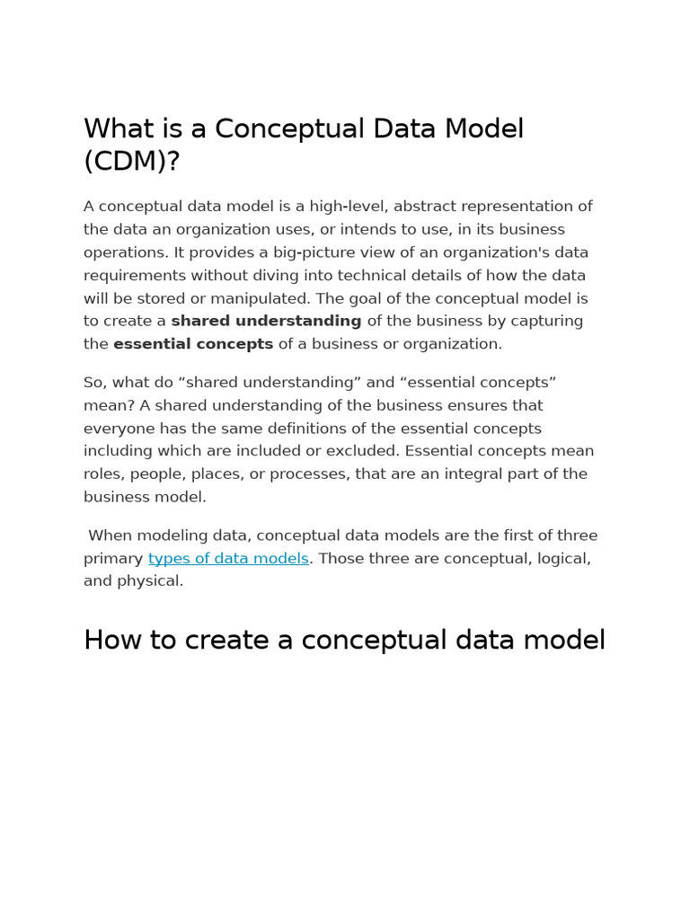 Conceptual Data Model | PDF | Conceptual Model | Data Model