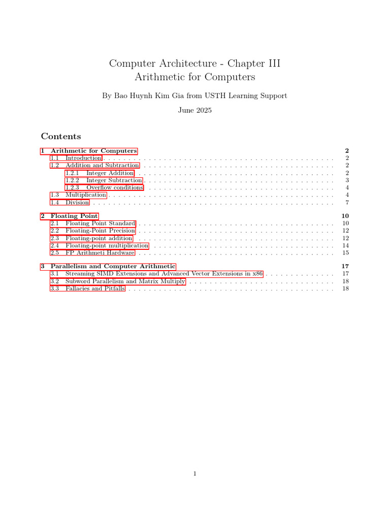 Chapter III: Arithmetic For Computers | PDF | Multiplication | Division (Mathematics)