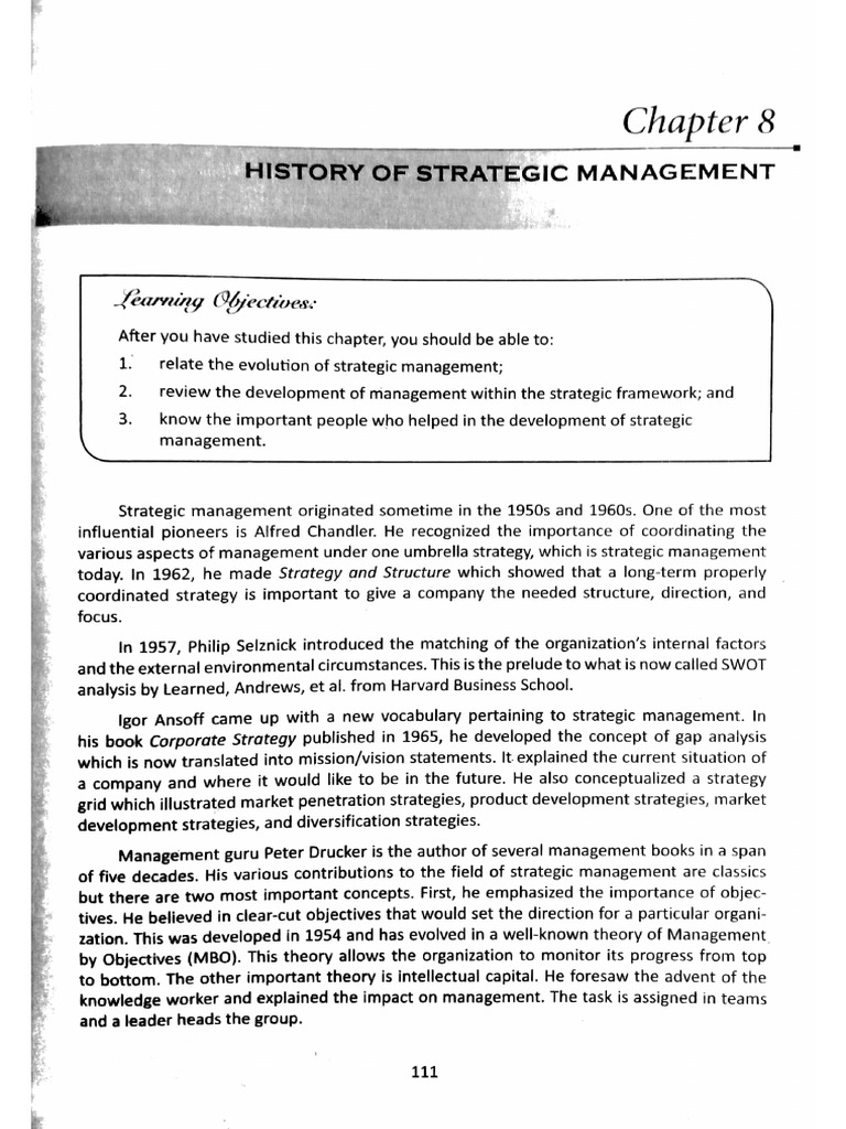 2024 SBA 8history of Strategic Mangement | PDF