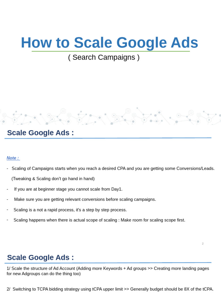 Effective Strategies for Scaling Google Ads | PDF