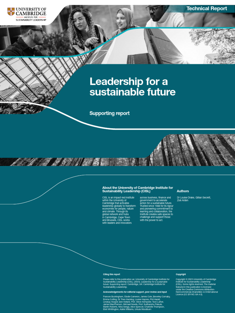 Leadership Framework for Sustainability | PDF | Leadership | Mindset