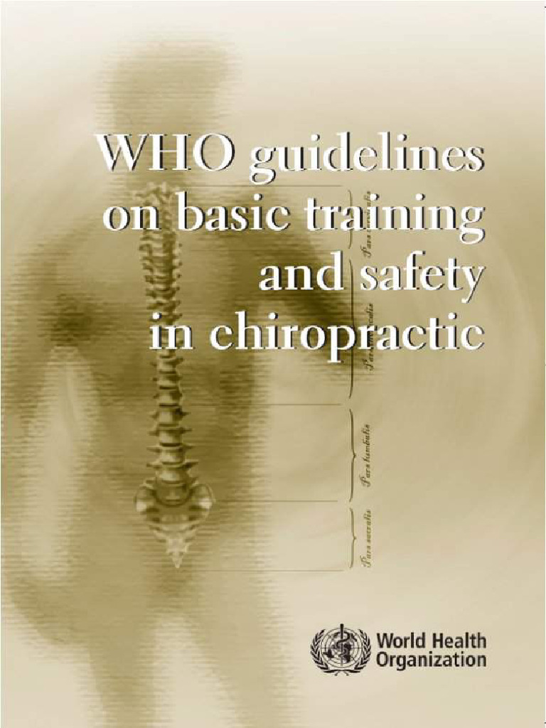 Who Guidelines On Basic Training and Safety in Chiropractic Who | PDF ...
