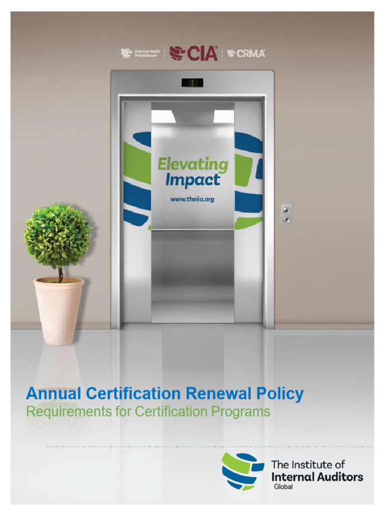 CIA Certification Renewal Requirements | PDF | Internal Audit