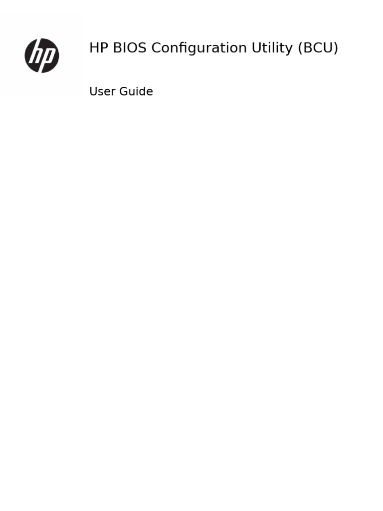 BIOS Configuration Utility User Guide | PDF | Bios | Microsoft Windows