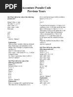 3 Capgemini Pseudo Code MCQs | PDF | Algorithms | Mathematical Logic