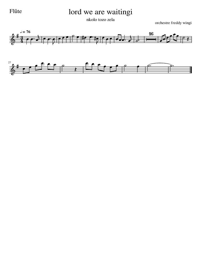 Flûte - Nkolo Tozo Zela Sheet Music | PDF