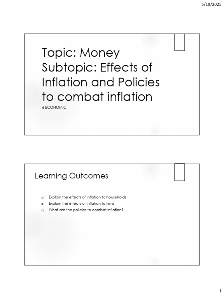 Effects of Inflation and Policies To Combat Inflation | PDF | Inflation ...