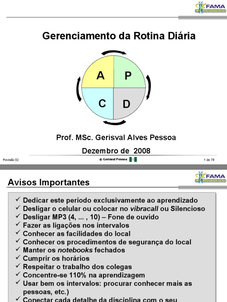 Gerenciamento Da Rotina Diária | PDF