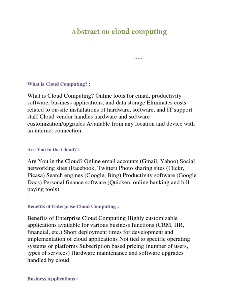 Cloud Computing | PDF | Centralized Computing | Cloud Computing