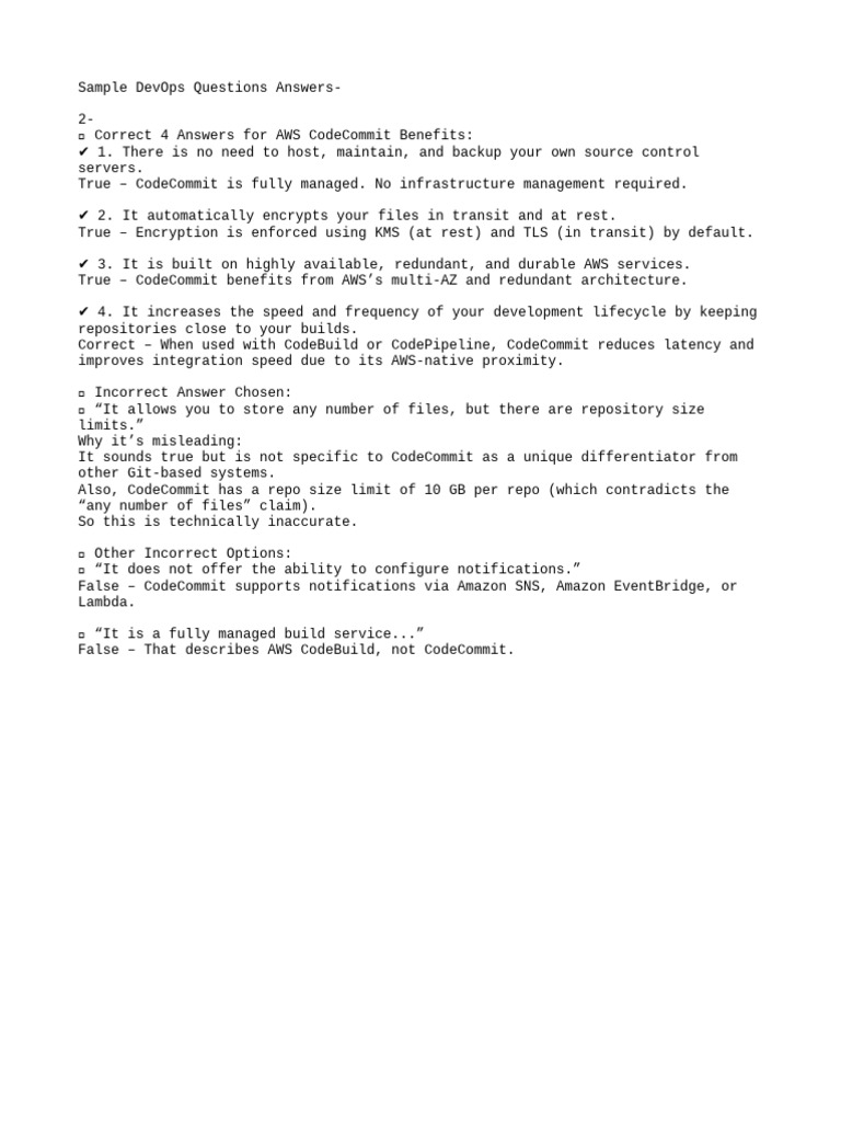 Sample DevOps Questions Answers - 2 | PDF