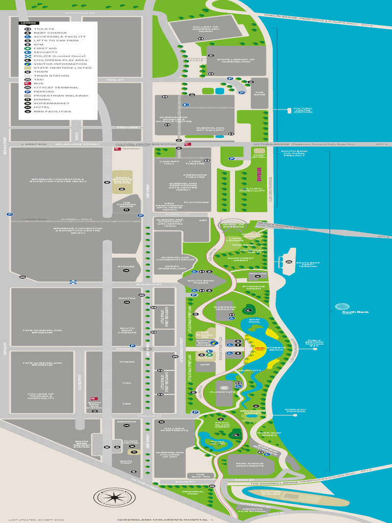 South Bank Parklands Map Guide | PDF | Brisbane | Road Transport