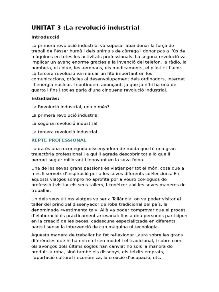 Unitat 3 - Llibre | PDF