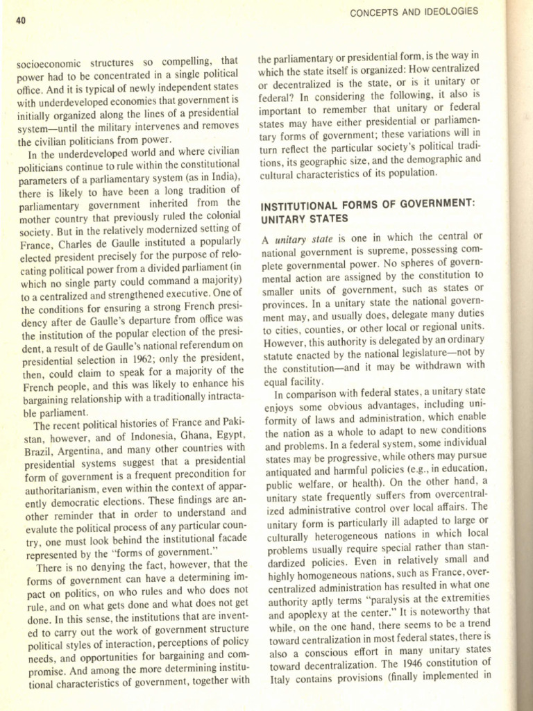 Unitary State | PDF