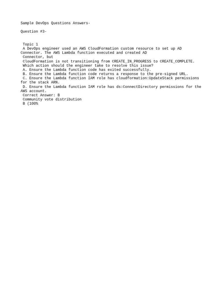 Sample DevOps Question Answer - 3 | PDF