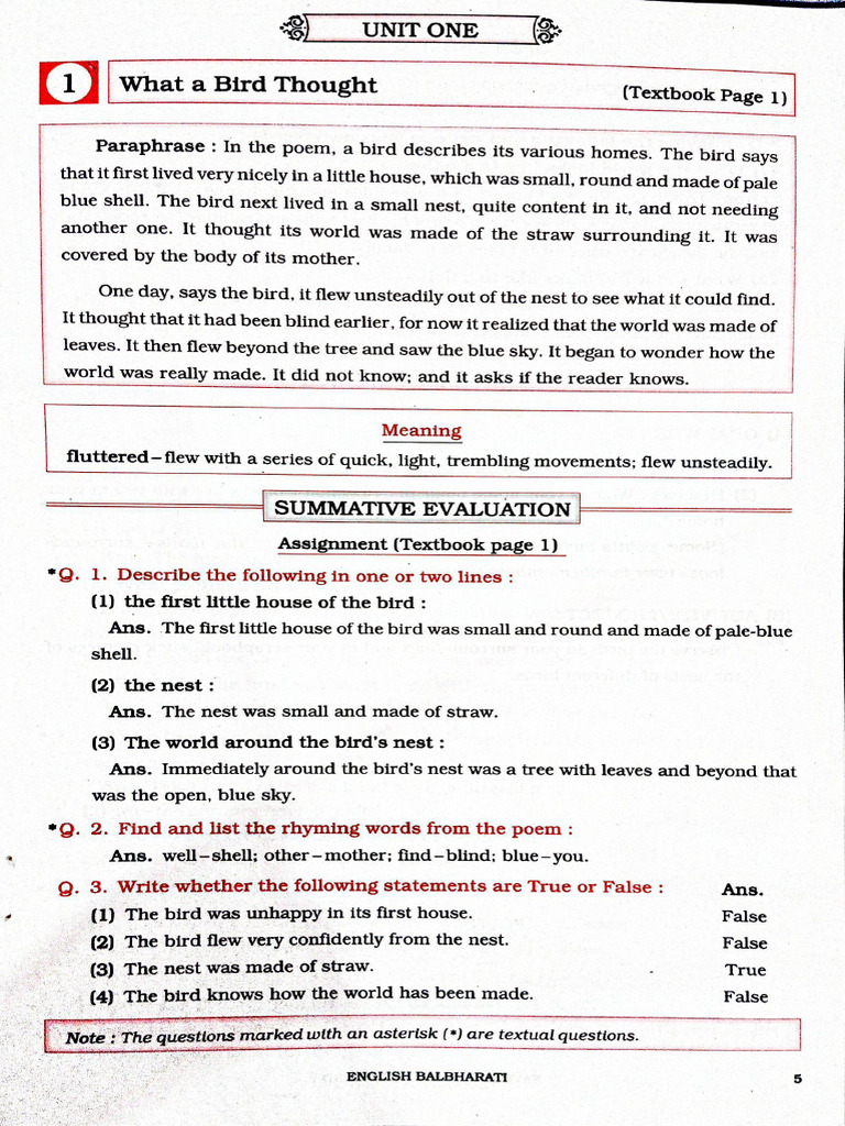 5th Eng Lesson 1 | PDF