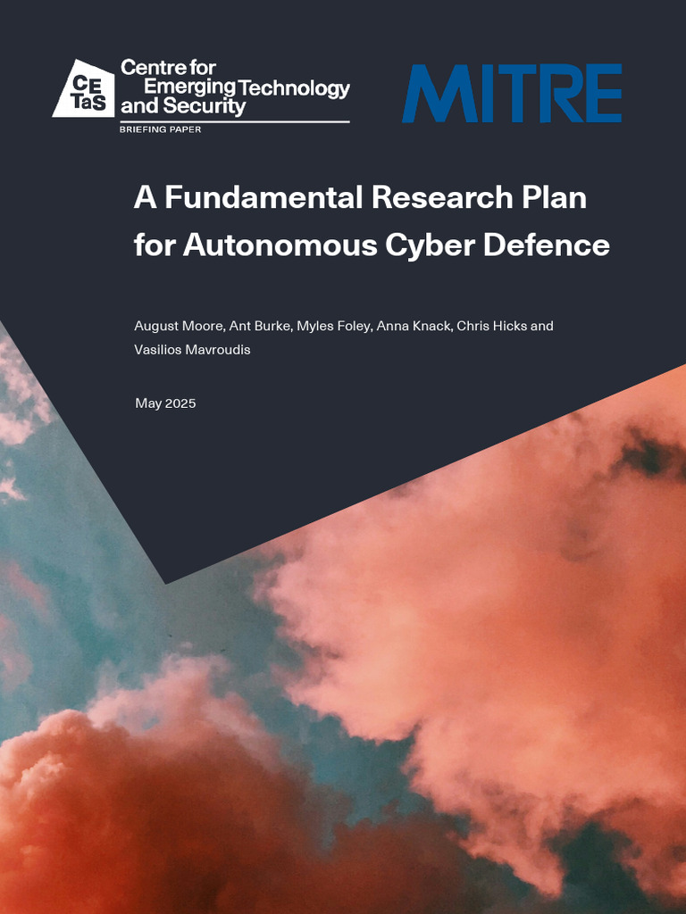 Mitre-Cetas Research Report - Fundamental Research Plan For Autonomous ...