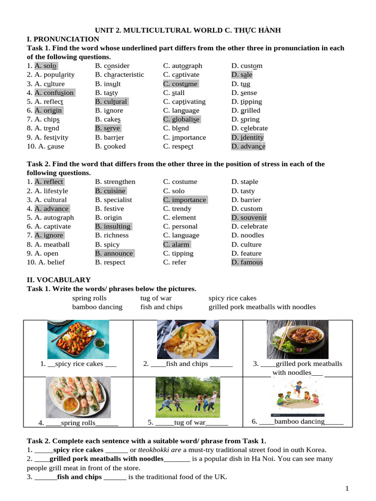 Pronunciation and Vocabulary Practice | PDF | Gratuity | Anime