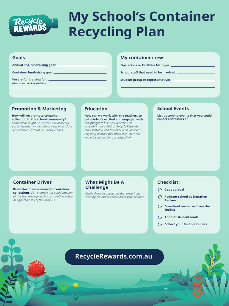 School Container Recycling Plan Guide | PDF