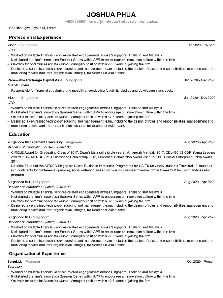Contoh Resume | PDF