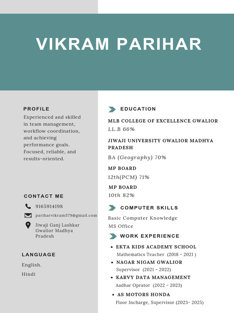 White and Green Simple Student CV Resume | PDF