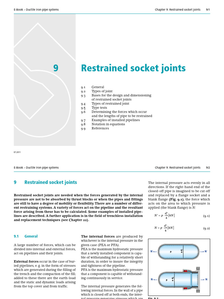 Restrained Joints - Ductile | PDF | Pipe (Fluid Conveyance) | Welding
