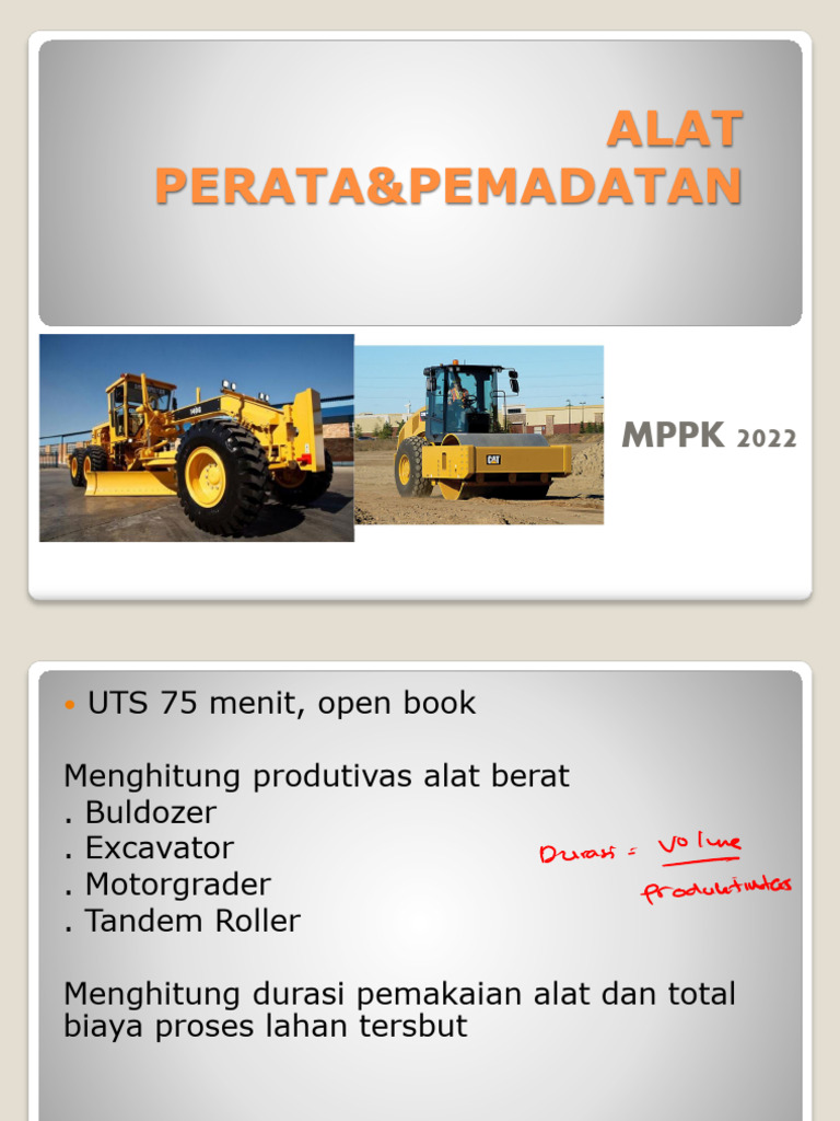 Panduan Alat Berat: Motor Grader & Pemadatan | PDF