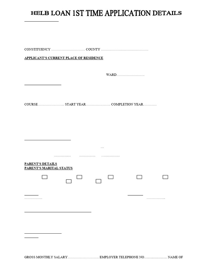 HELB Application Requirements Guide | PDF