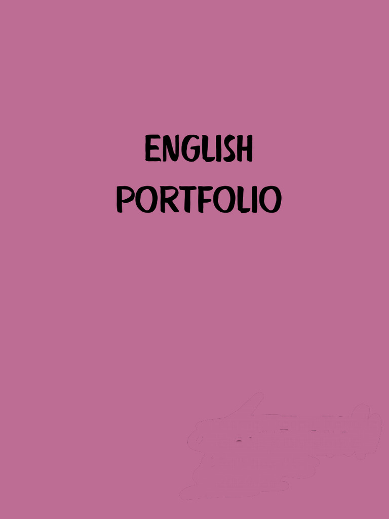 English Portfolio Template 2024-25 | PDF