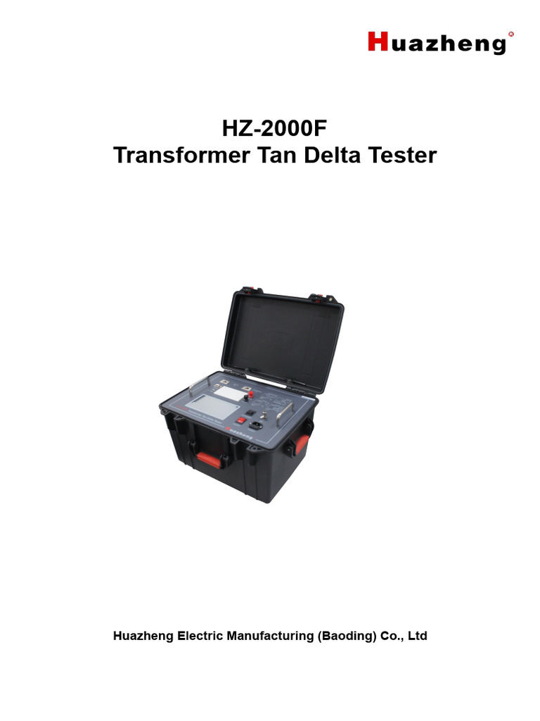 HZ 2000F Tangent Delta Tester | PDF | Power Supply | High Voltage