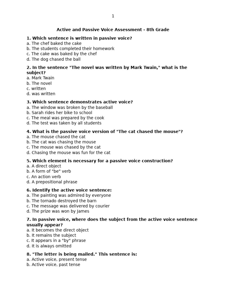 Active and Passive Voice | PDF | Verb | Semantics