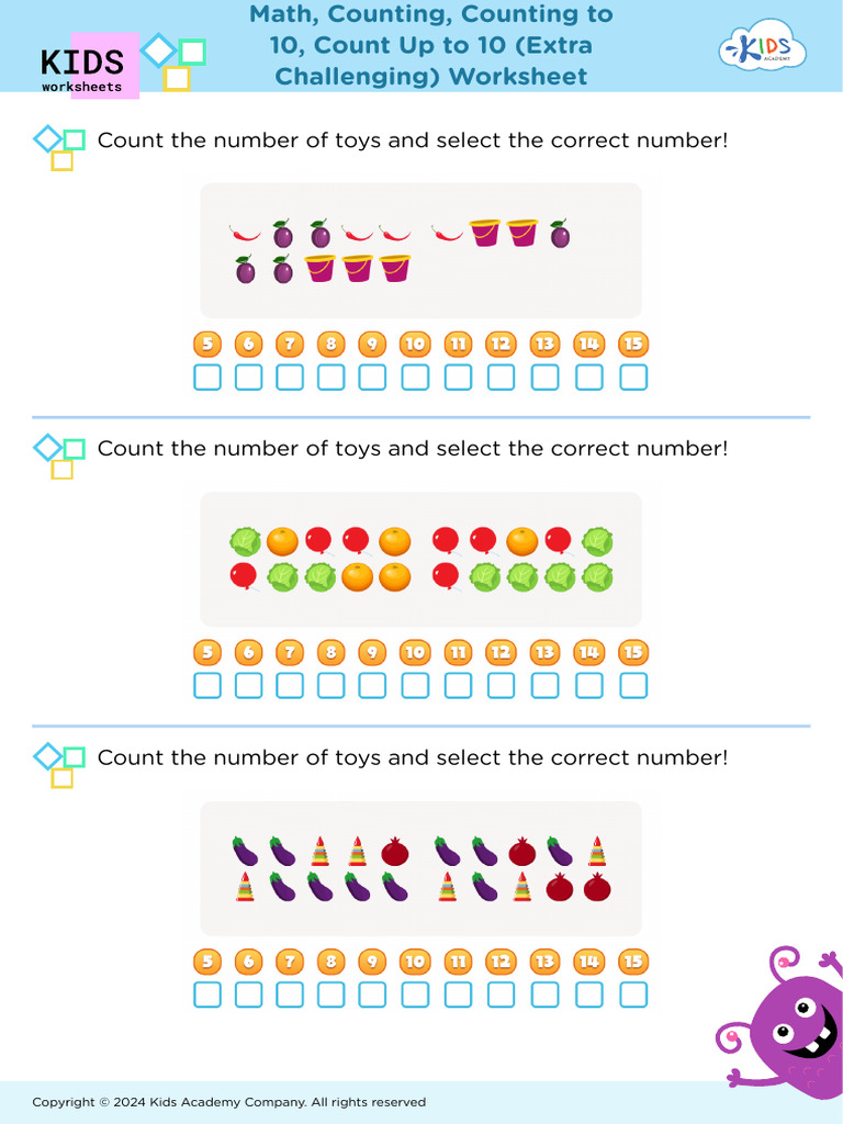 Sort and Count Buckets Chili Peppers and Plums Worksheet | PDF